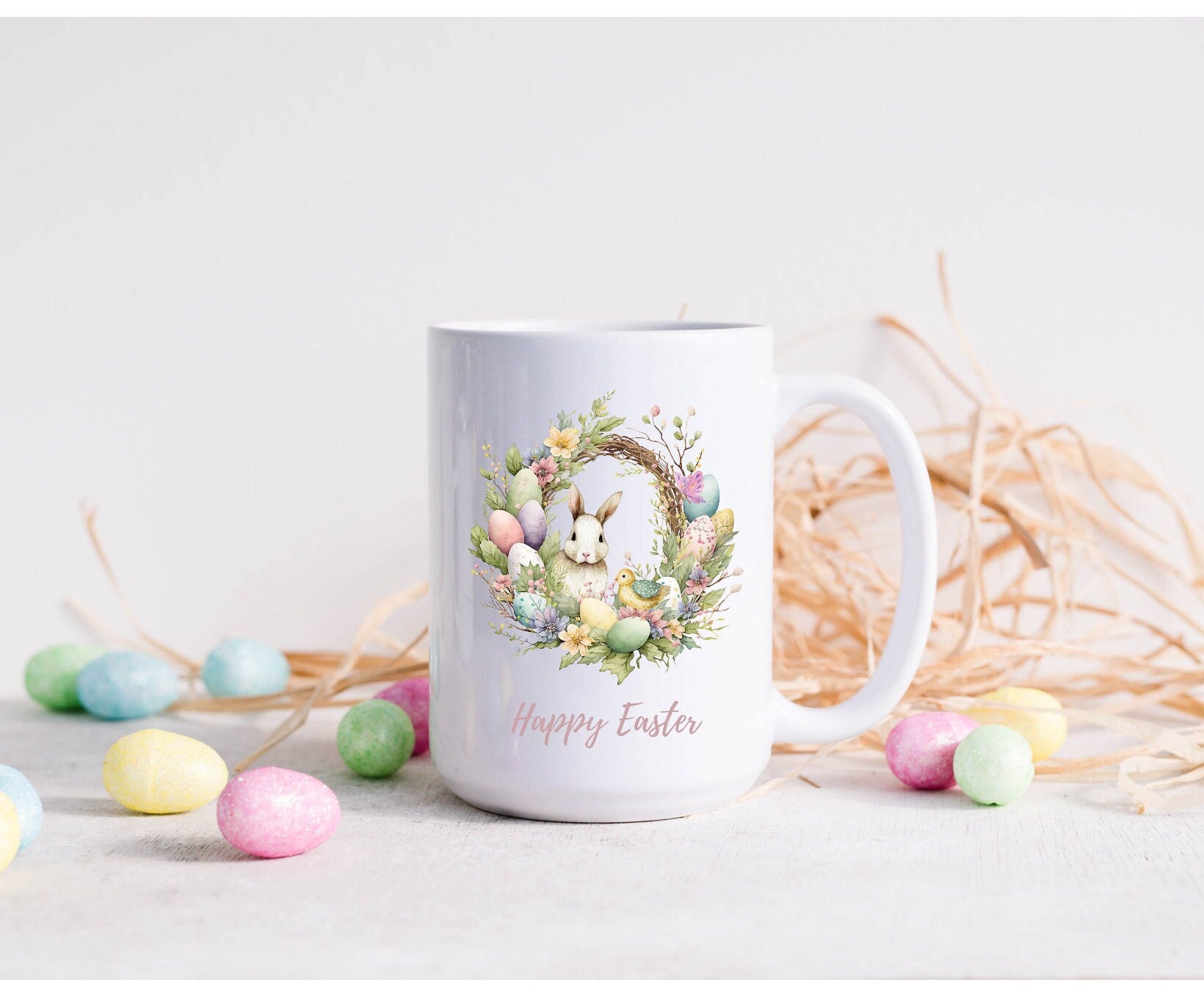 Easter Mug/happy Easter Mug/easter Bunny Mug/easter Reef Mug/easter ...