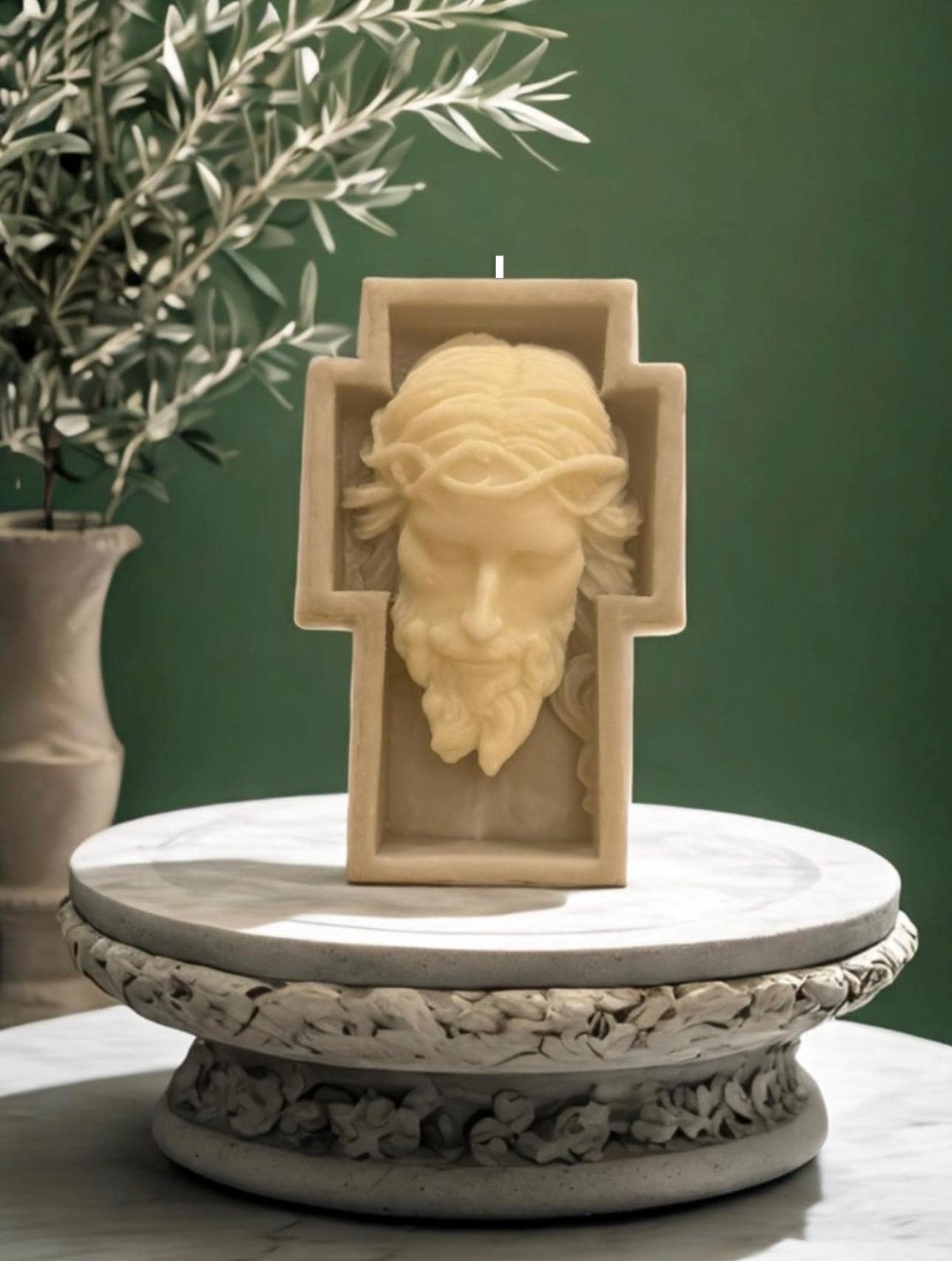 Handmade Jesus Christ Beeswax Candle: Religious Home Decor - Etsy