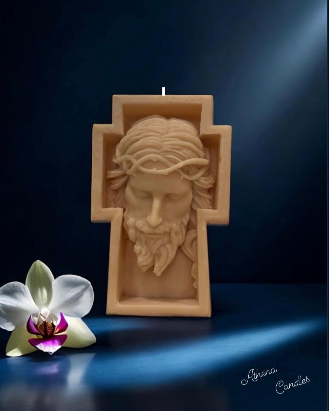 Handmade Jesus Christ Beeswax Candle: Religious Home Decor - Etsy