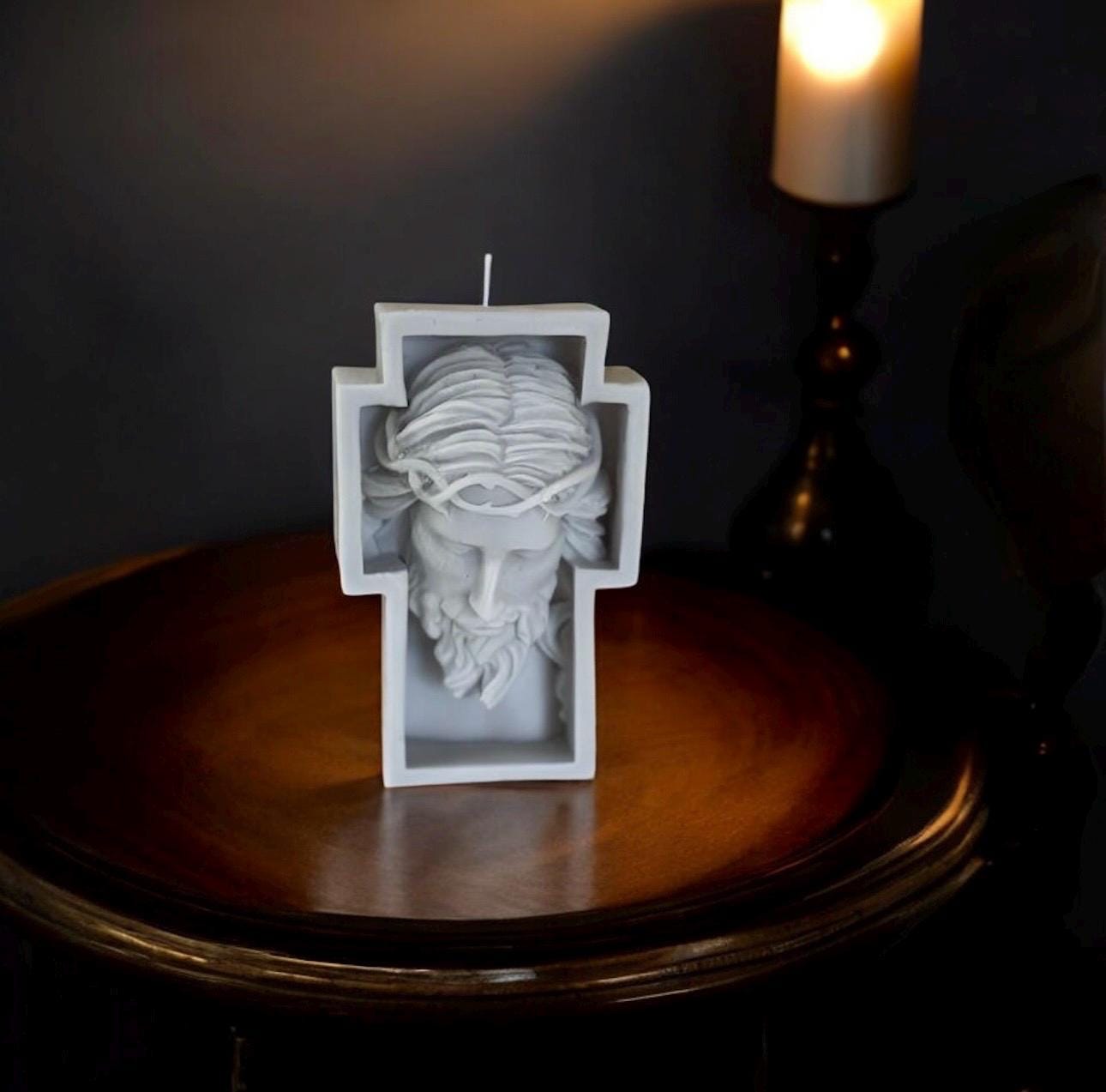 Handmade Jesus Christ Beeswax Candle: Religious Home Decor - Etsy