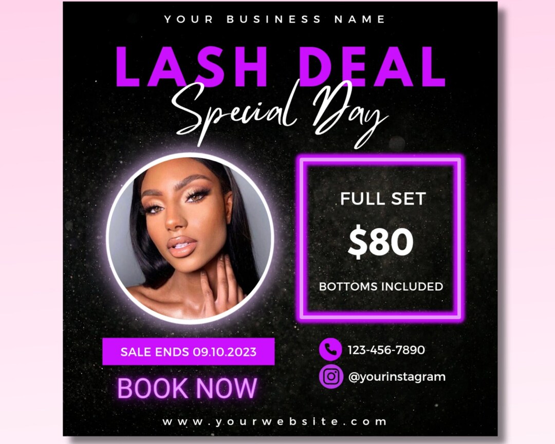 Lash Flyer, Lash Special Sale Flyer, Lash Deal Flyer, Lash Flash Sale ...