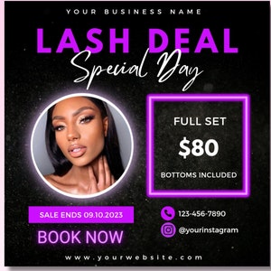 Lash Flyer, Lash Special Sale Flyer, Lash Deal Flyer, Lash Flash Sale ...