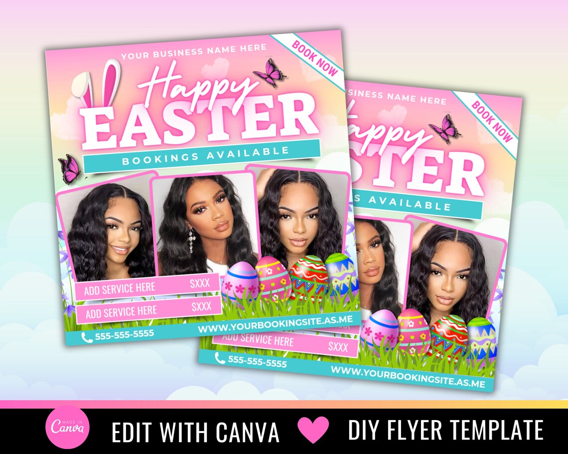 Easter Booking Flyer, Easter Books Open, Easter Special Flyer, Easter ...