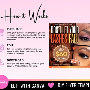 Fall Lash Special Flyer: Lash Tech September Booking (canva Template ...
