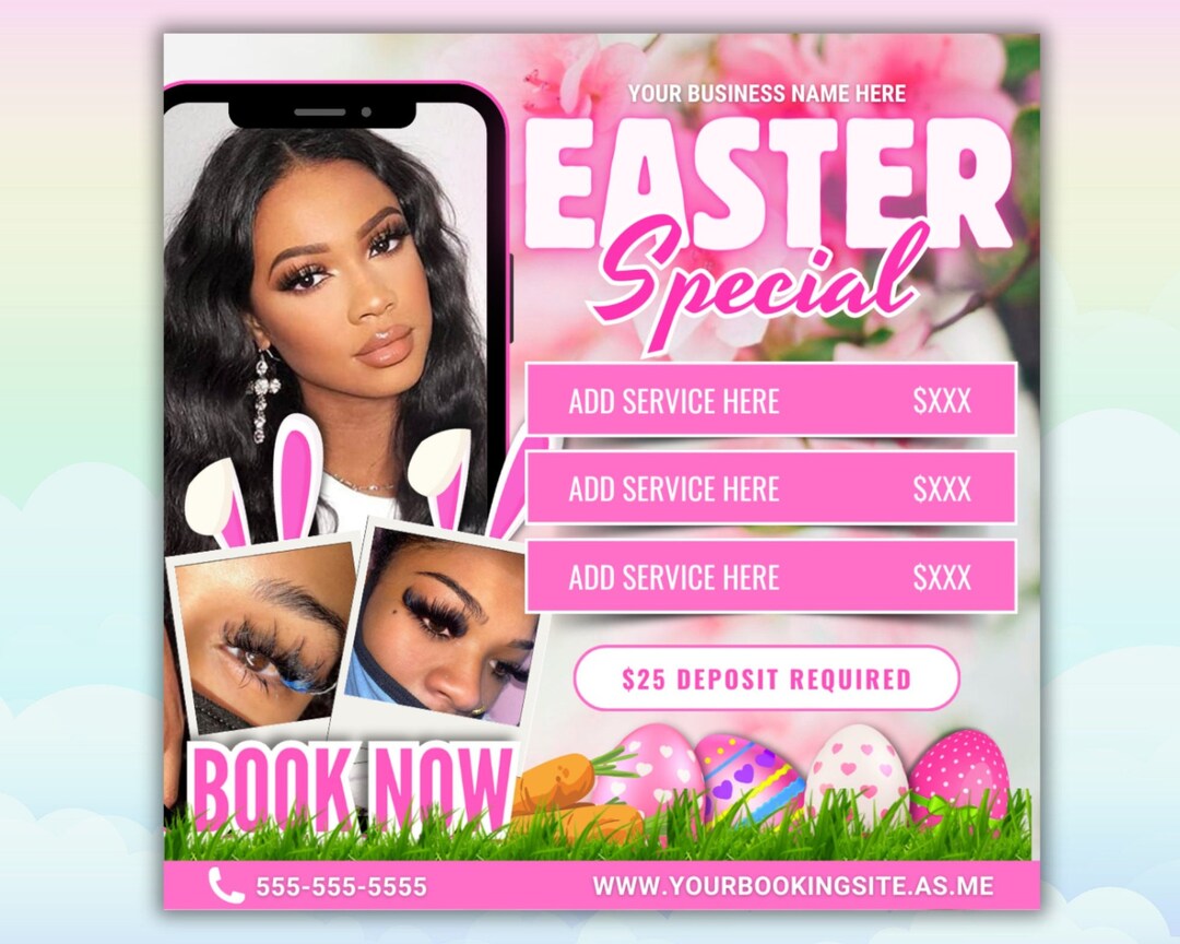 Easter Booking Flyer, Easter Special Flyer, Easter Sale, Easter Deals ...