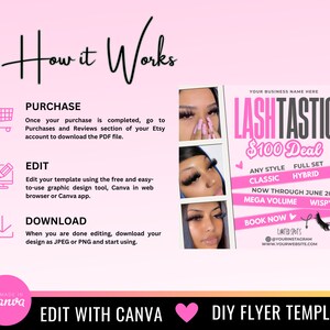 Lash Deal Flyer, Lash Special Flyer, Lash Sale, Lash Extensions Flyer ...