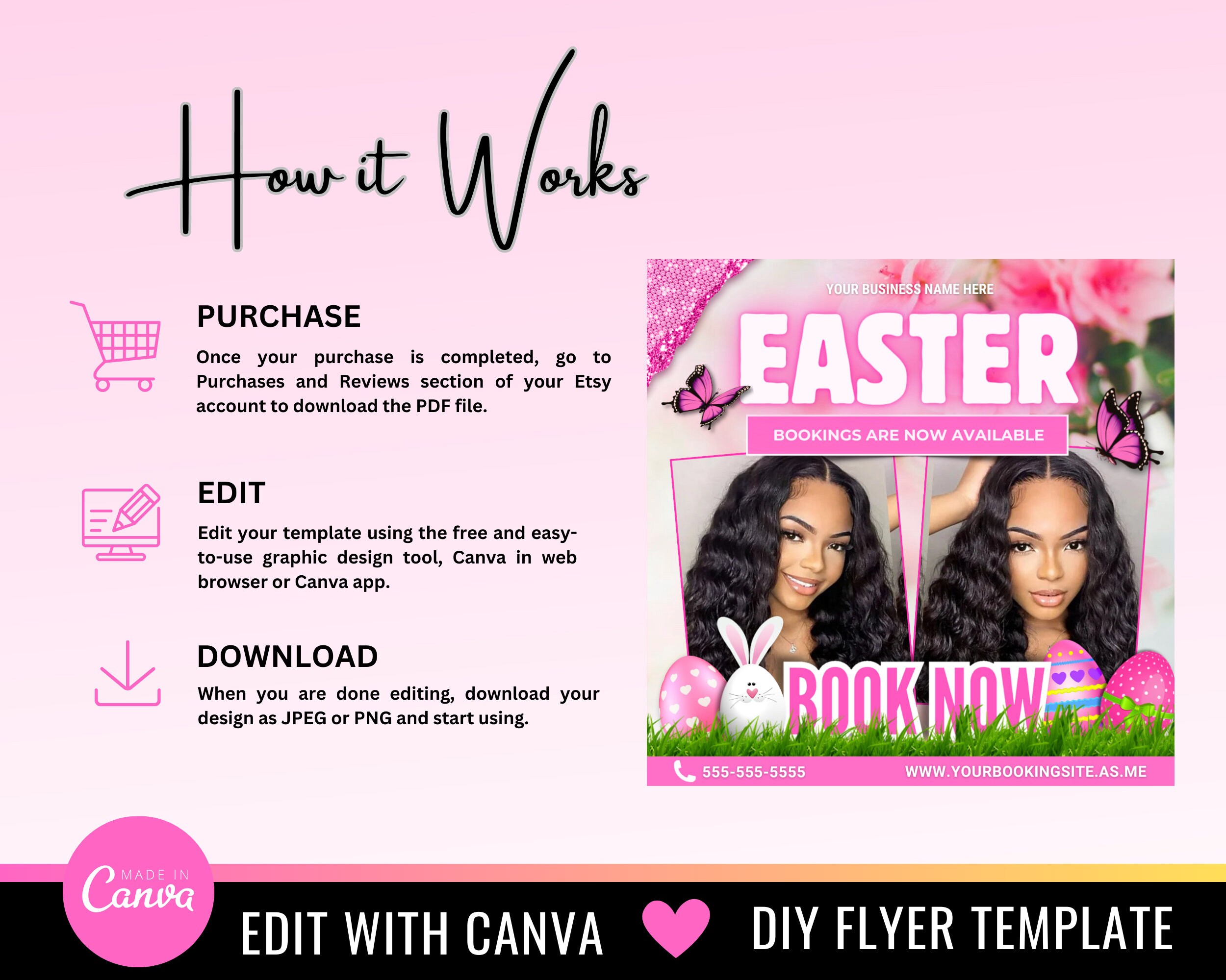 Easter Booking Flyer, Easter Special Flyer, Easter Appointments, Easter ...