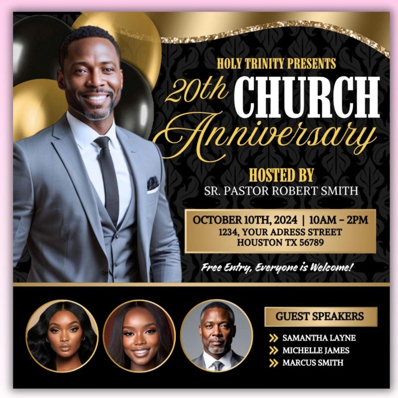 Church Usher Anniversary Program - Etsy