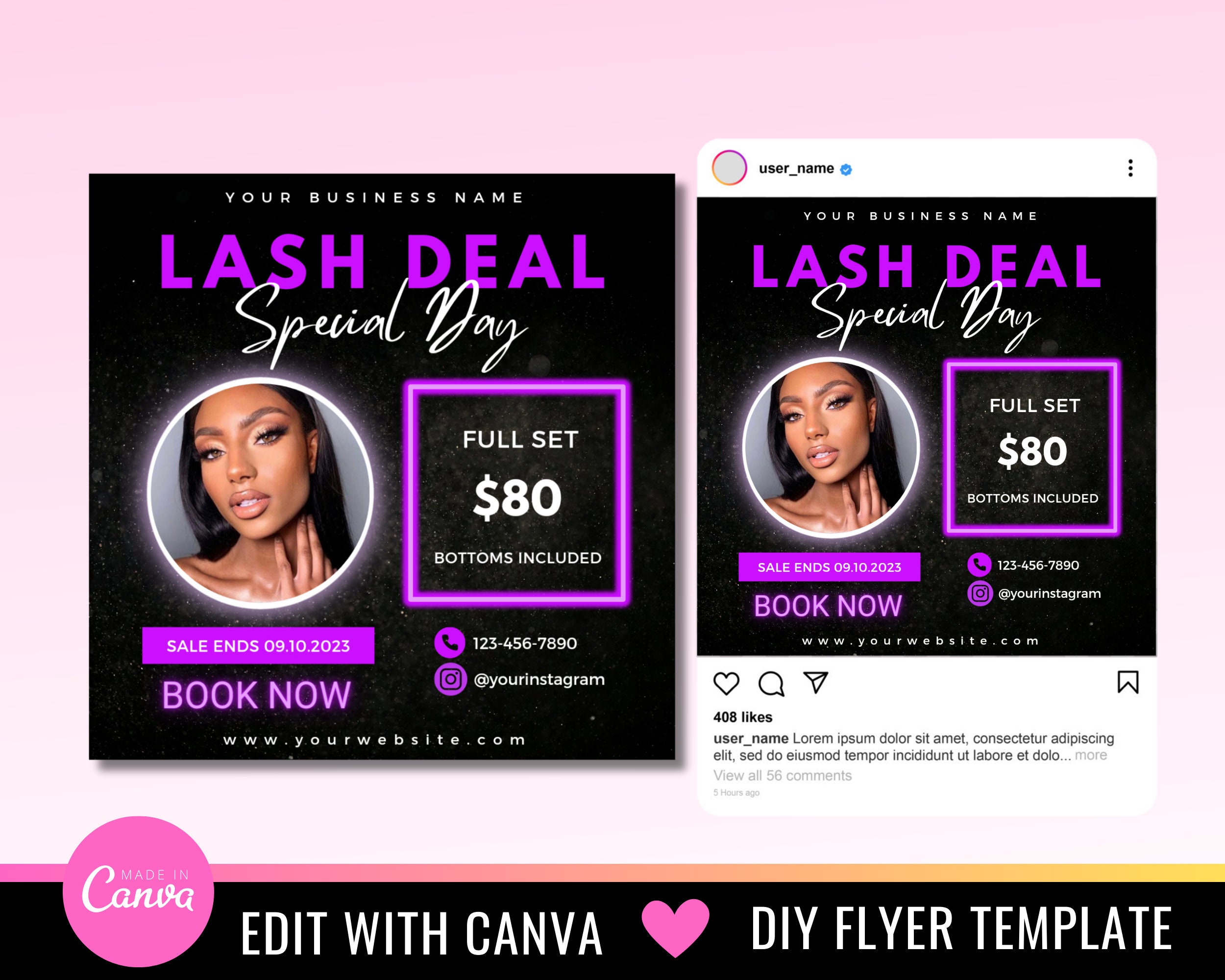 Lash Flyer, Lash Special Sale Flyer, Lash Deal Flyer, Lash Flash Sale ...
