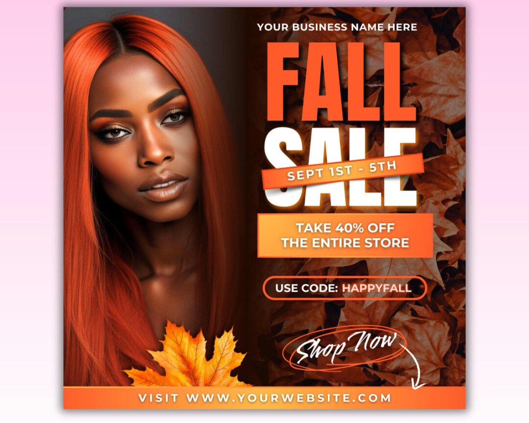 Fall Sale Flyer, Fall Special Flyer, Fall Flash Sale, Hair Nails Lash ...