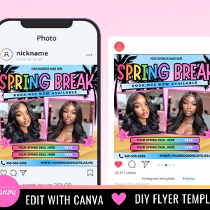Spring Break Booking Flyer, Spring Special Flyer, March Booking Flyer ...