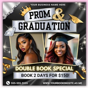 Prom and Graduation Flyer, Prom Booking Flyer, Graduation Booking Flyer ...