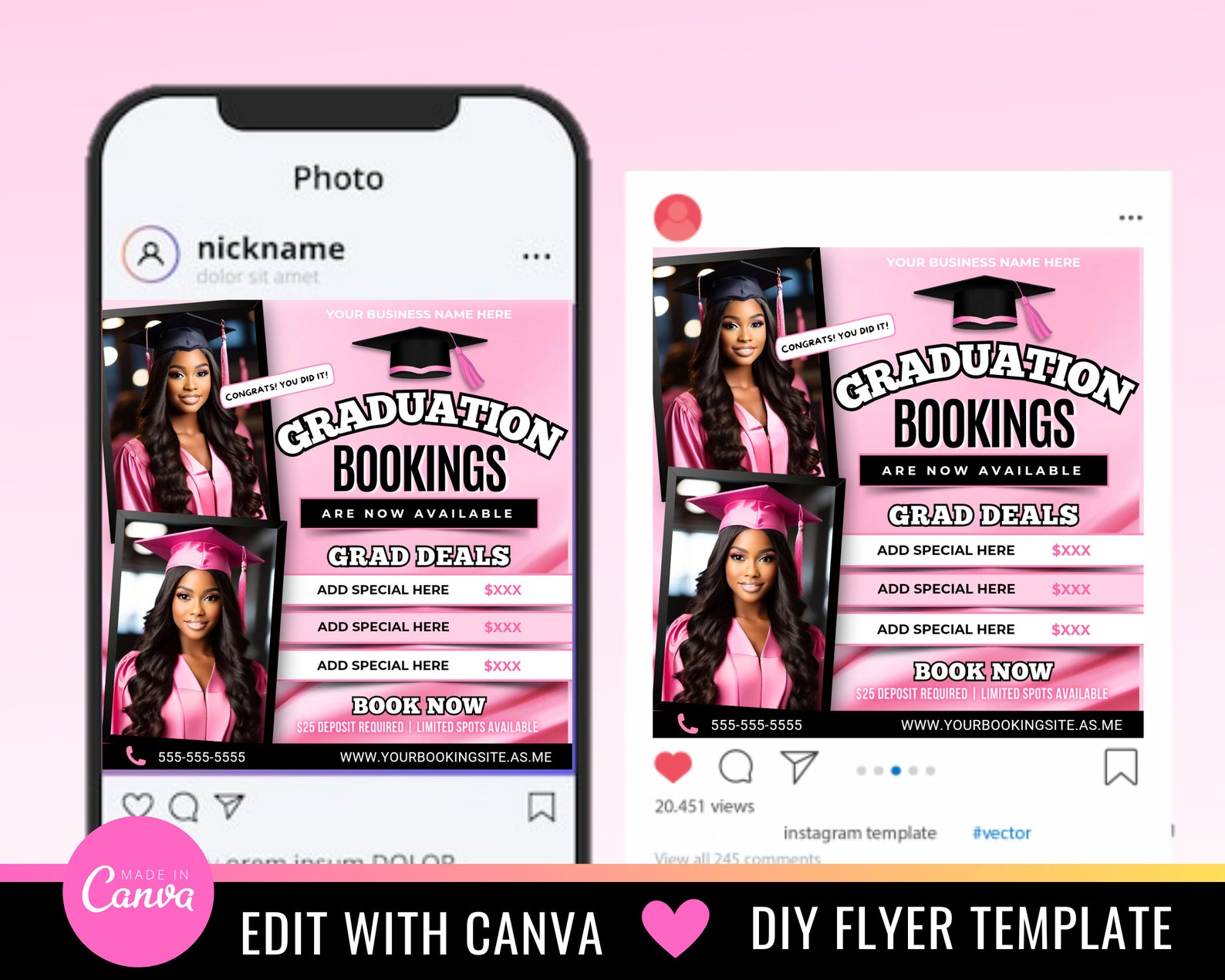 Graduation Booking Flyer, Graduation Special Flyer, Graduation Deals ...