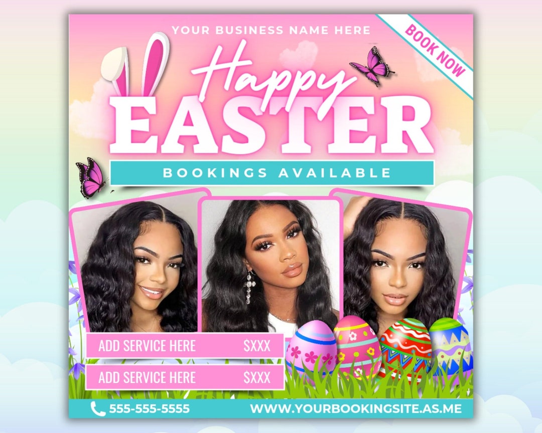 Easter Booking Flyer, Easter Books Open, Easter Special Flyer, Easter ...