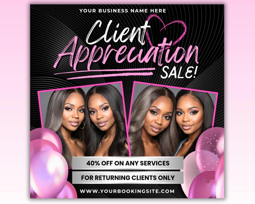 Client Appreciation Flyer, Client Appreciation Sale, Hair Stylist ...