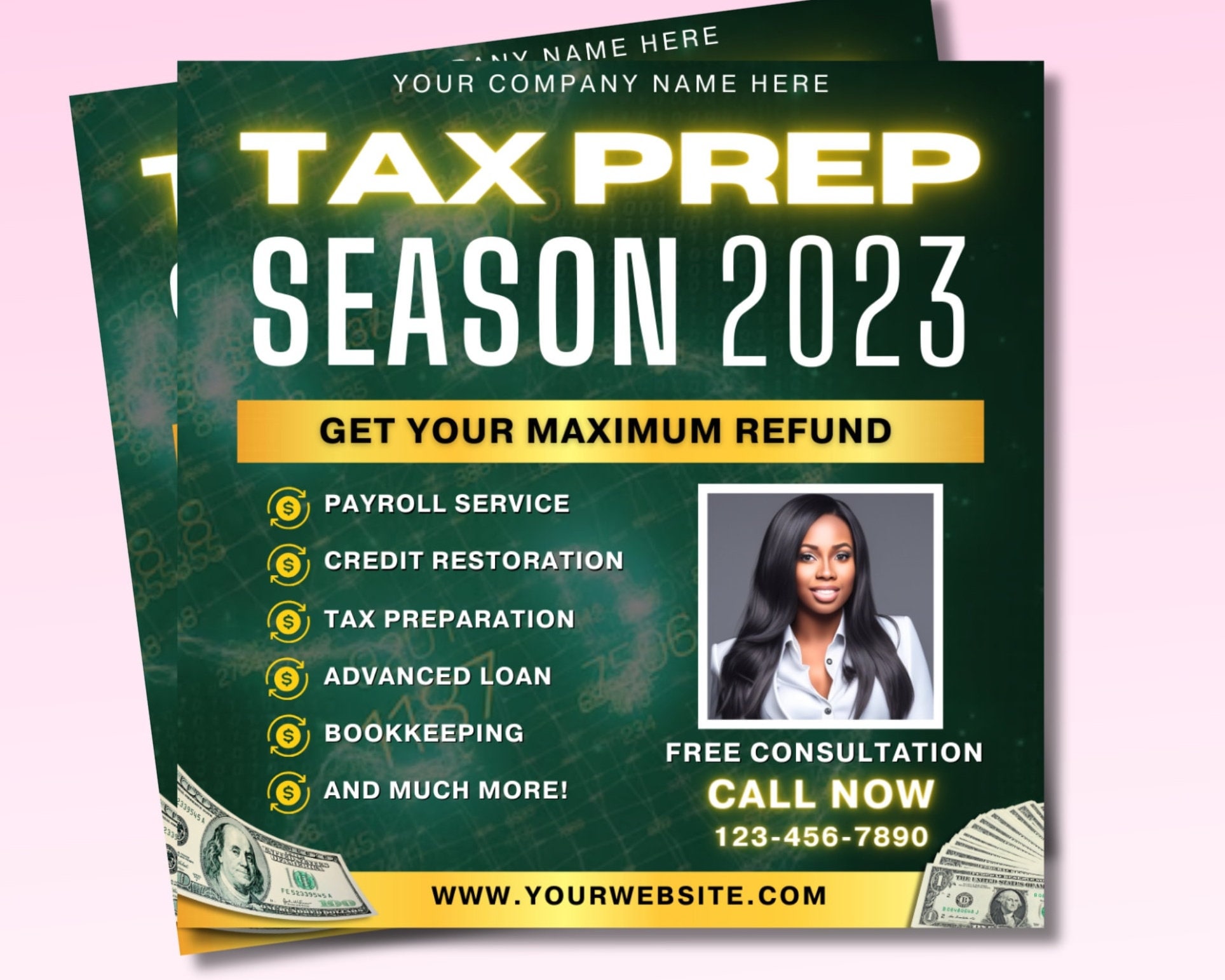 Tax Prep Season Flyer, Tax Season Flyer, Tax Preparation Flyer, Tax ...