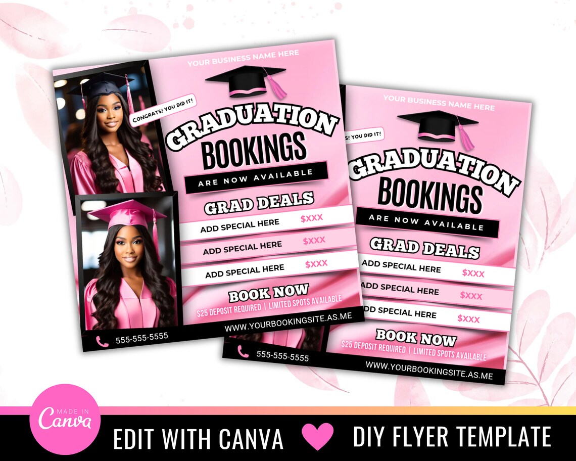 Graduation Booking Flyer, Graduation Special Flyer, Graduation Deals ...