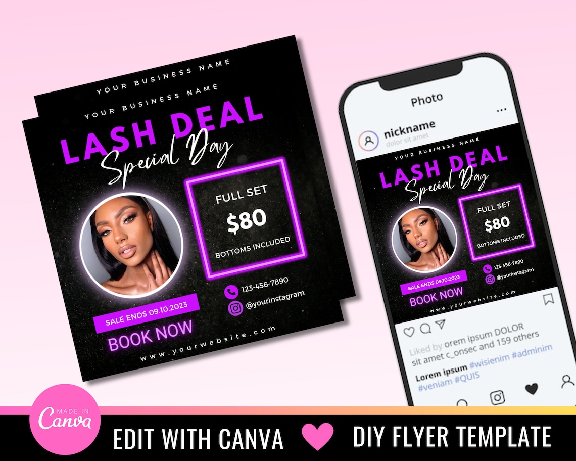 Lash Flyer, Lash Special Sale Flyer, Lash Deal Flyer, Lash Flash Sale ...