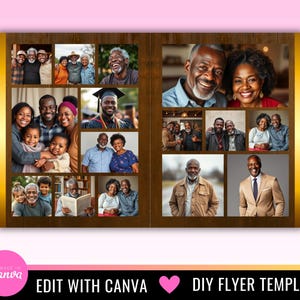 Rustic Brown Floral Funeral Program Template: Celebration of Life ...