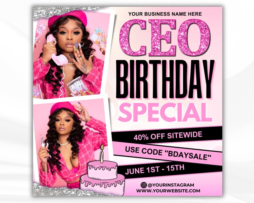 CEO Birthday Flyer, CEO Birthday Sale, CEO Birthday Special Flyer, Boss ...