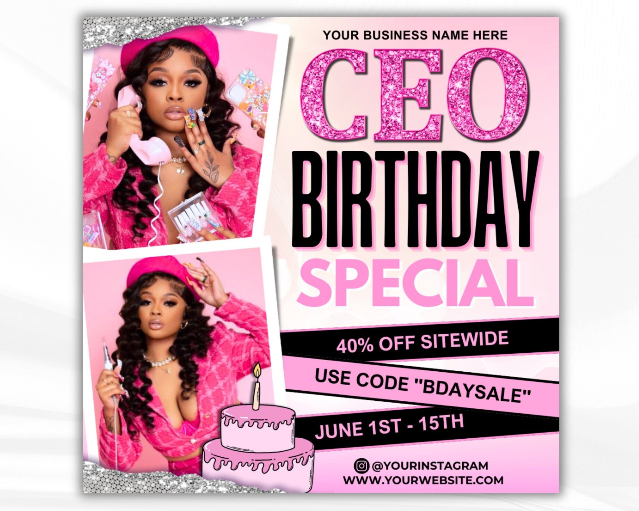 CEO Birthday Flyer, CEO Birthday Sale, CEO Birthday Special Flyer, Boss ...