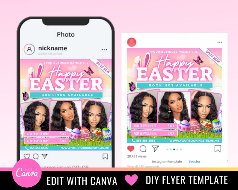 Easter Booking Flyer, Easter Books Open, Easter Special Flyer, Easter ...