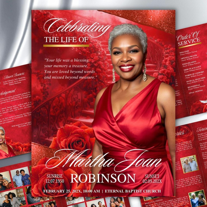 Red Program Booklet - Etsy