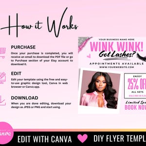 Lash Flyer, Lash Extension Flyer, Lash Tech Flyer, Lash Special, Lash ...