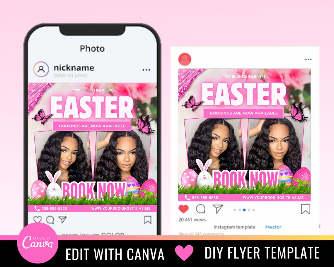 Easter Booking Flyer, Easter Special Flyer, Easter Appointments, Easter ...