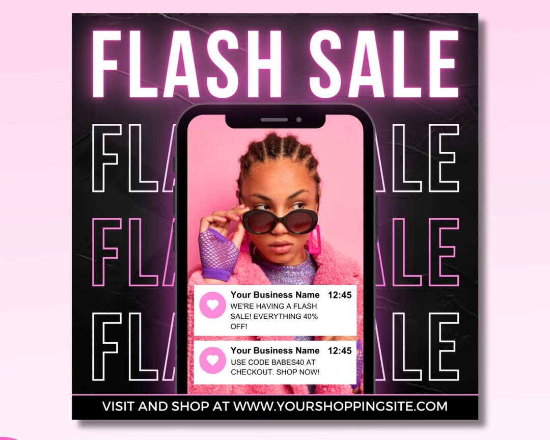 Flash Sale Flyer, Sale Flyer, Boutique Flyer, Hair Braids Makeup ...