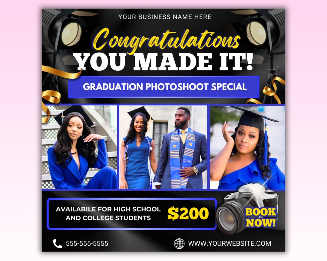 Graduation Photoshoot Flyer, Graduation Photos Flyer, Graduation ...