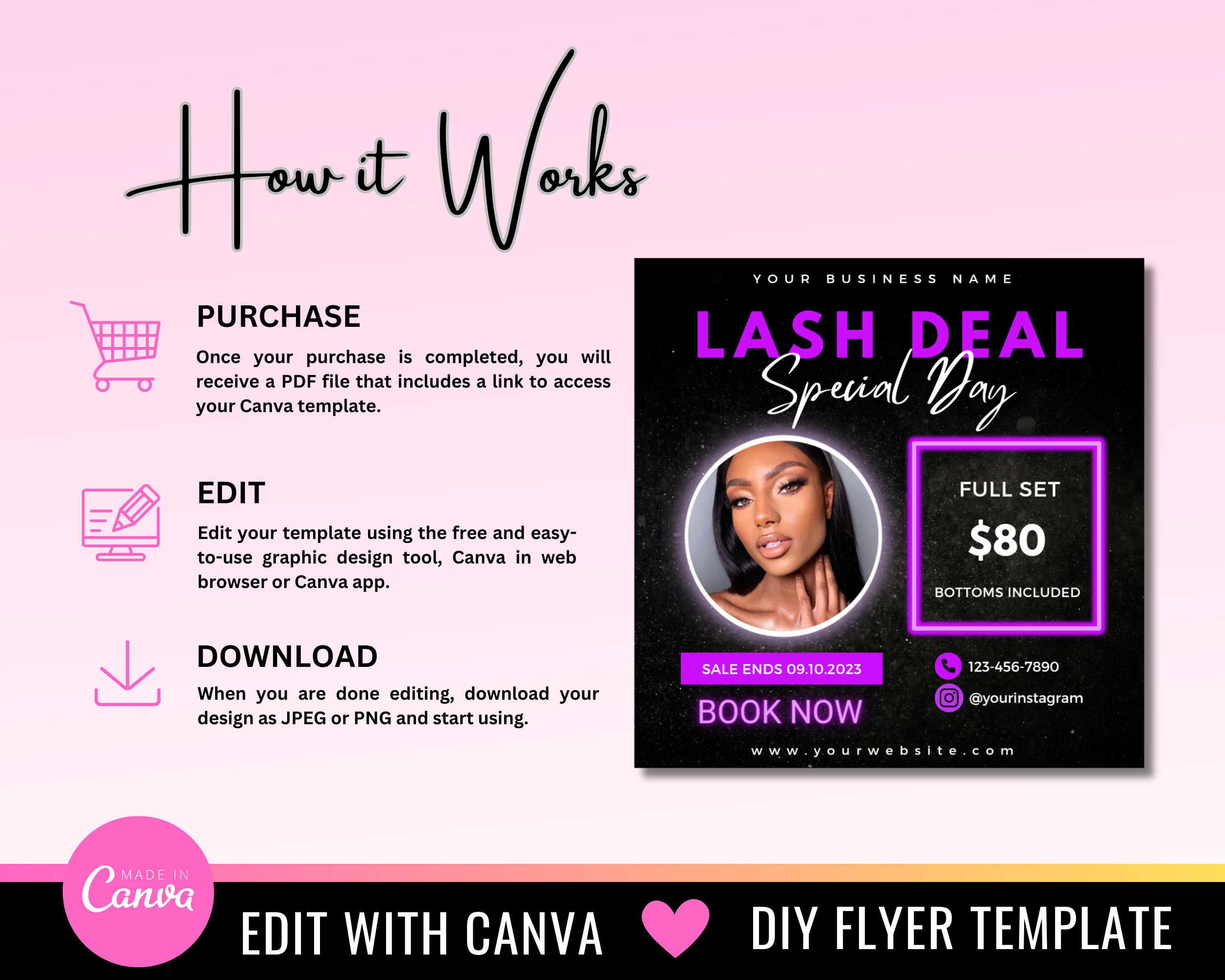 Lash Flyer, Lash Special Sale Flyer, Lash Deal Flyer, Lash Flash Sale ...