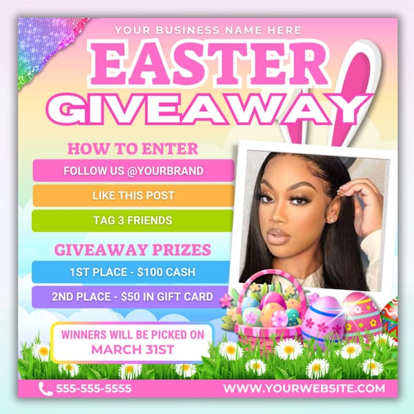 Spring Raffle Flyer - Etsy