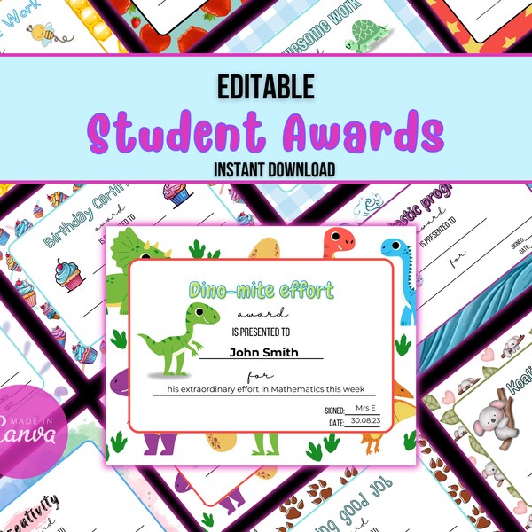 Awards for Kids Printable - Etsy