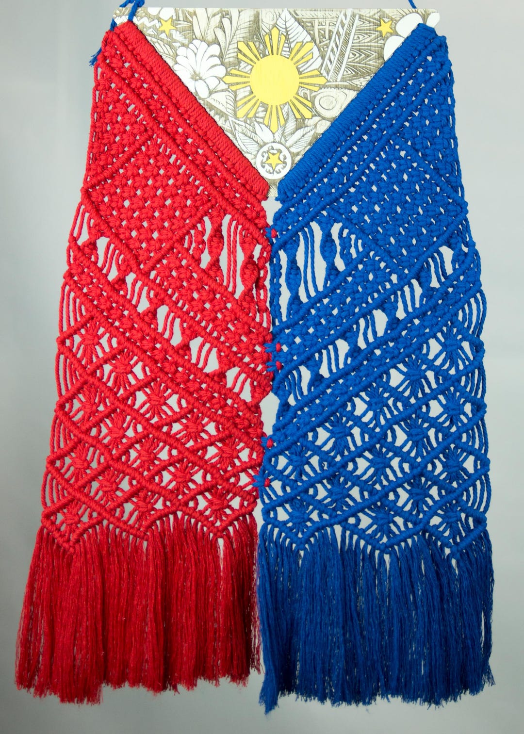 Handmade Filipino Triangle Sun Macrame. Laser Engraved Tribal and ...