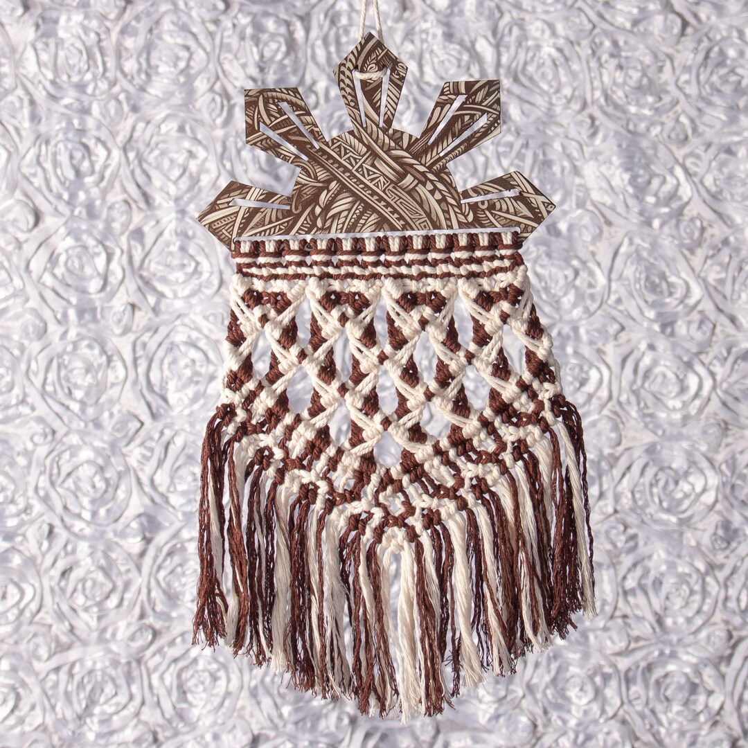 Handmade Filipino Sun Macrame Wall Art: Laser Engraved Tribal Design - Etsy