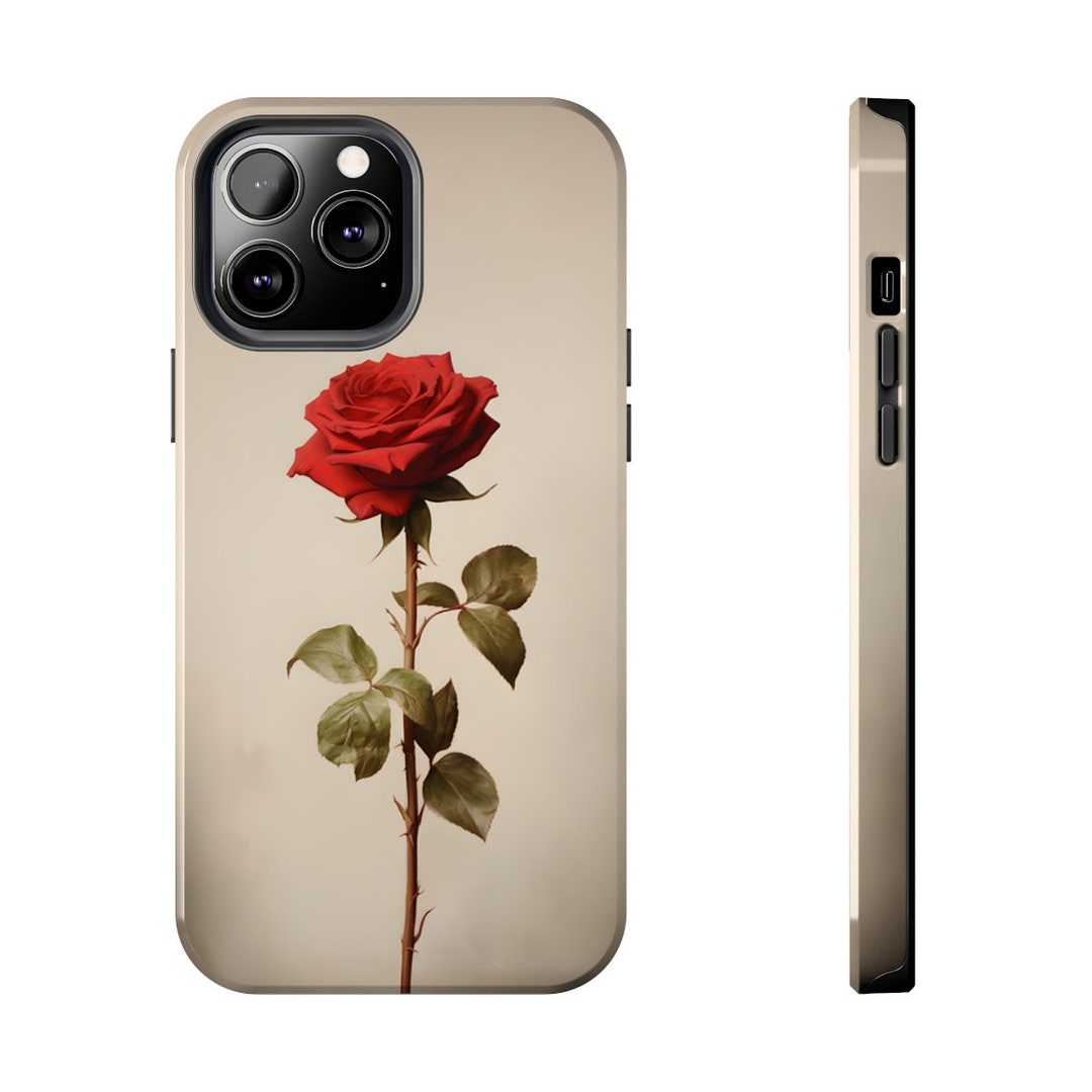 Rose iPhone Case, Red Rose Flower iPhone Case, Cute iPhone Case for ...