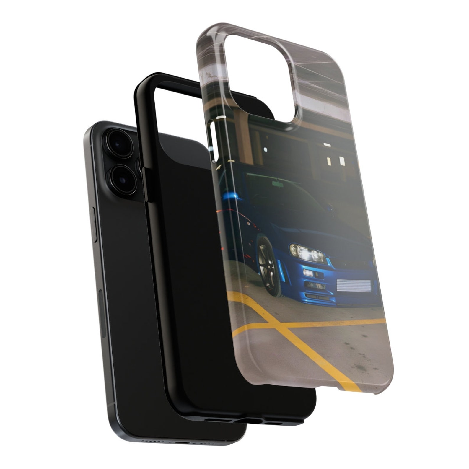 Nissan GTR iPhone Case, Blue R34 Gt-r Skyline Car Phone Case, Nissan ...
