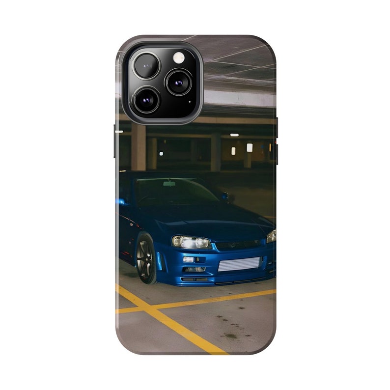 Nissan GTR iPhone Case, Blue R34 Gt-r Skyline Car Phone Case, Nissan ...