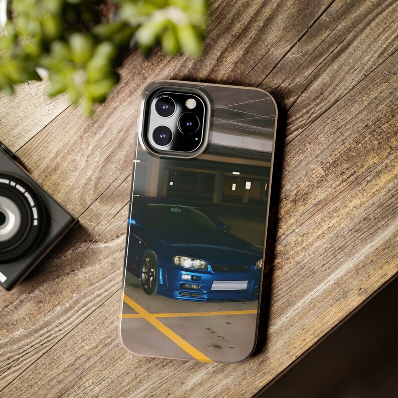 Nissan GTR iPhone Case, Blue R34 Gt-r Skyline Car Phone Case, Nissan ...