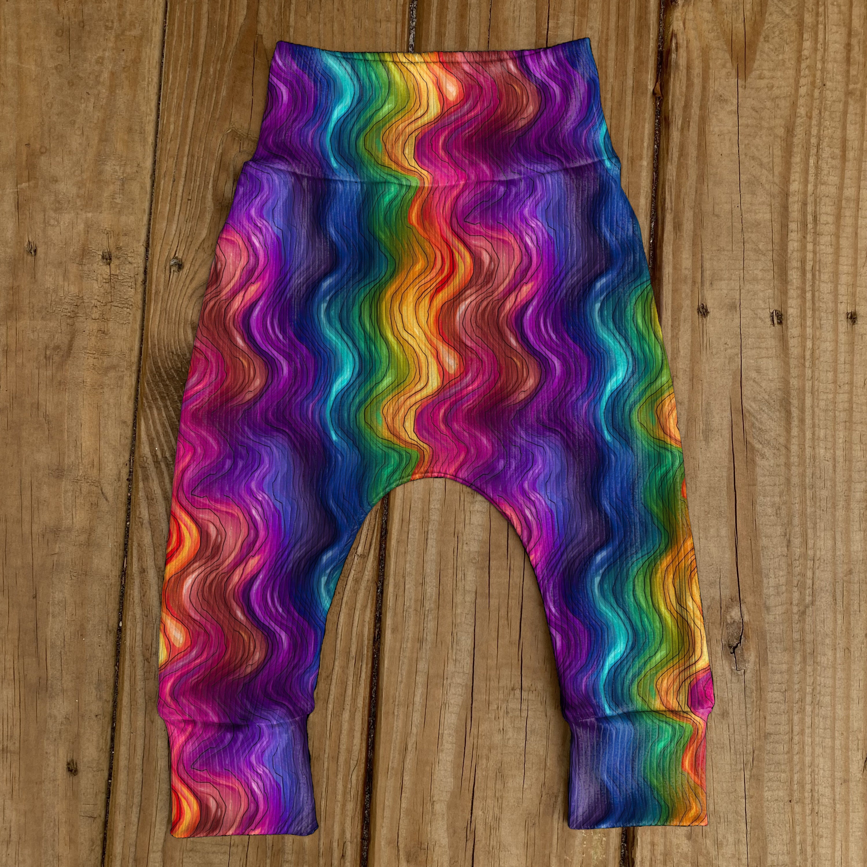 Rainbow Waves Seamless Pattern, Waves Seamless Pattern, Rainbow ...