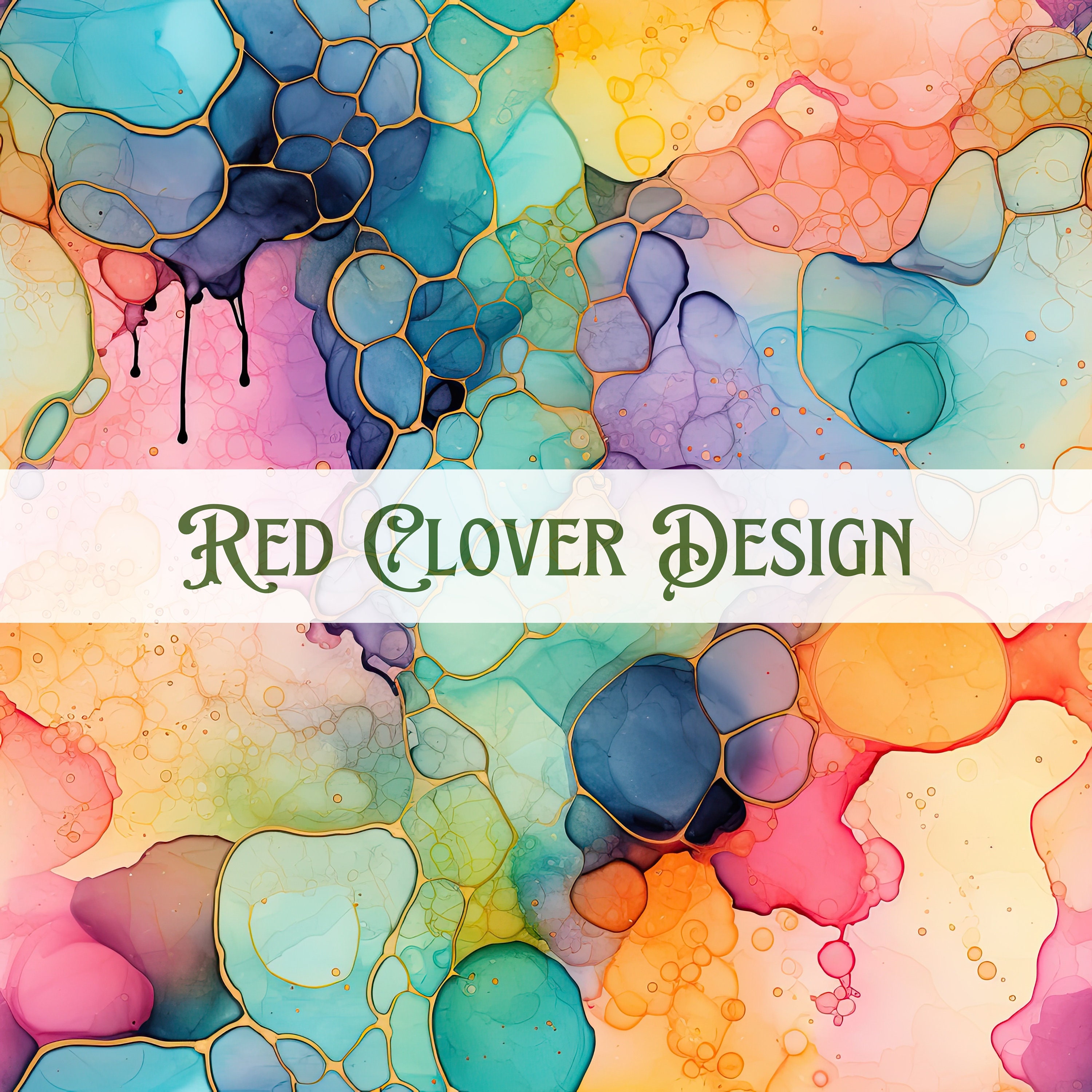 Pastel Rainbow Alcohol Ink Seamless Pattern, Watercolor Seamless ...