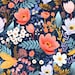 Autumn Floral Seamless Pattern, Flowers Seamless Pattern, Fall Seamless ...