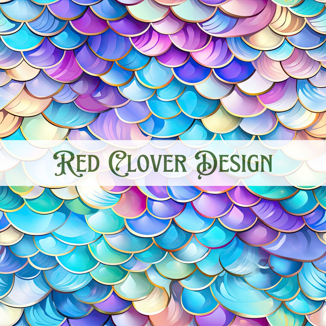 LF Inspired Mermaid Scales Seamless Pattern, Mermaid Seamless Pattern ...