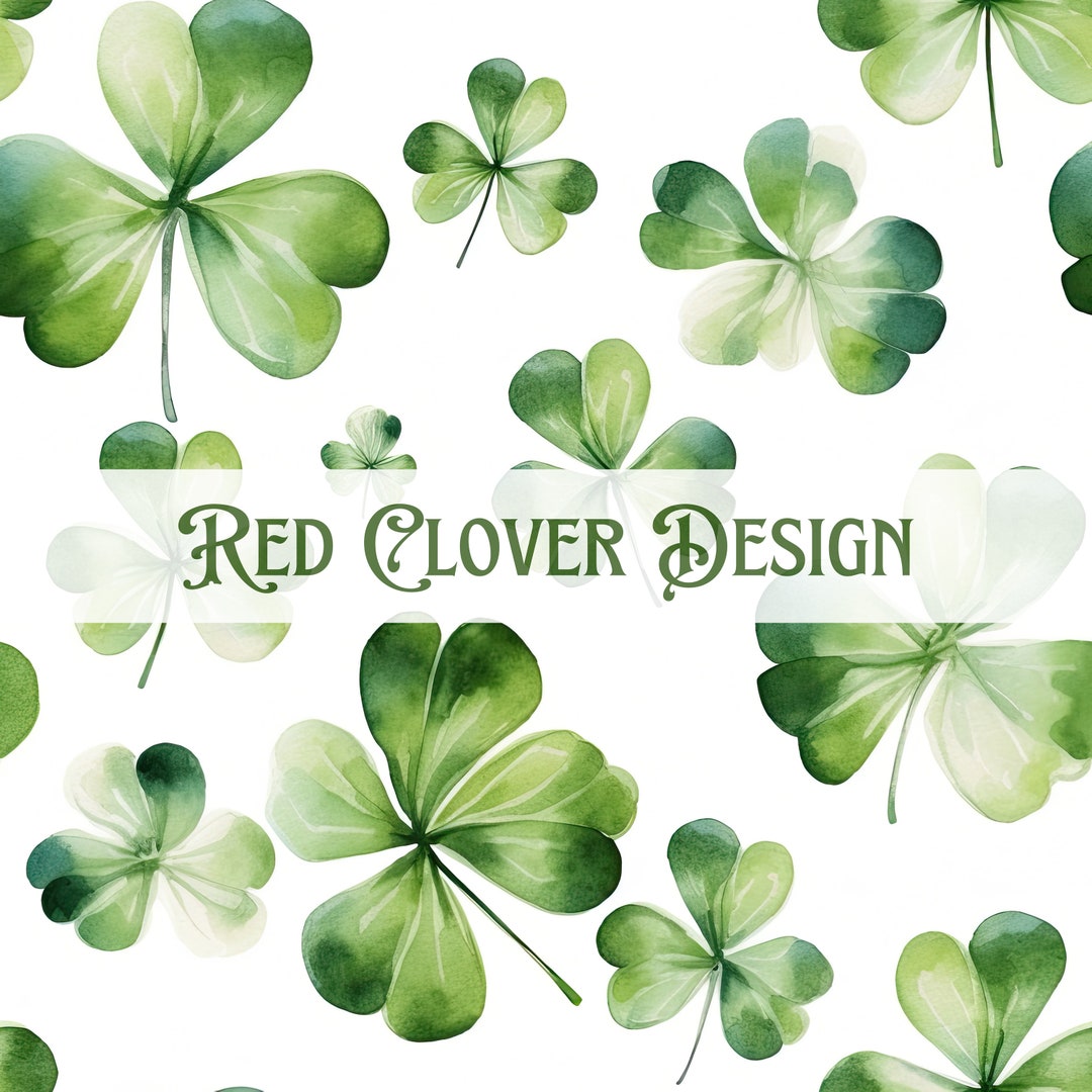 Four Leaf Clovers Seamless Pattern, Floral Seamless Pattern, Fall ...