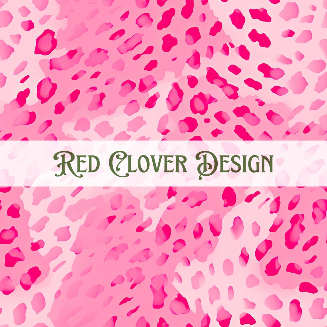 Pink Cheetah Print Seamless Pattern, Leopard Seamless Pattern ...
