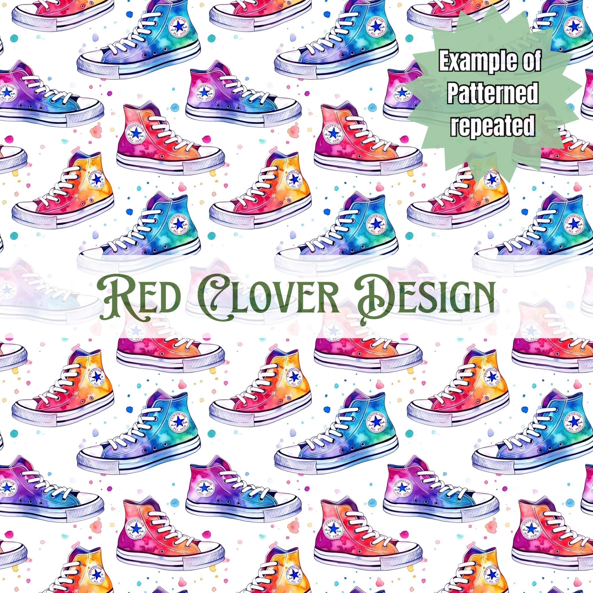 Watercolor Shoes Seamless Pattern, Hightop Seamless Pattern, Tennis ...