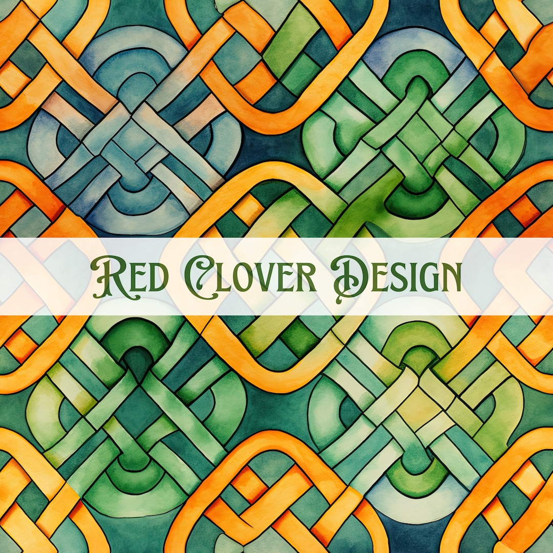 Celtic Knot Seamless Pattern, Celtic Seamless Pattern, Gaelic Seamless ...