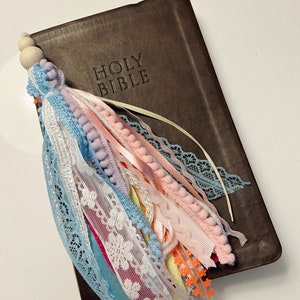 Handmade Pastel Ribbon Bible Tassel Bookmark - Etsy