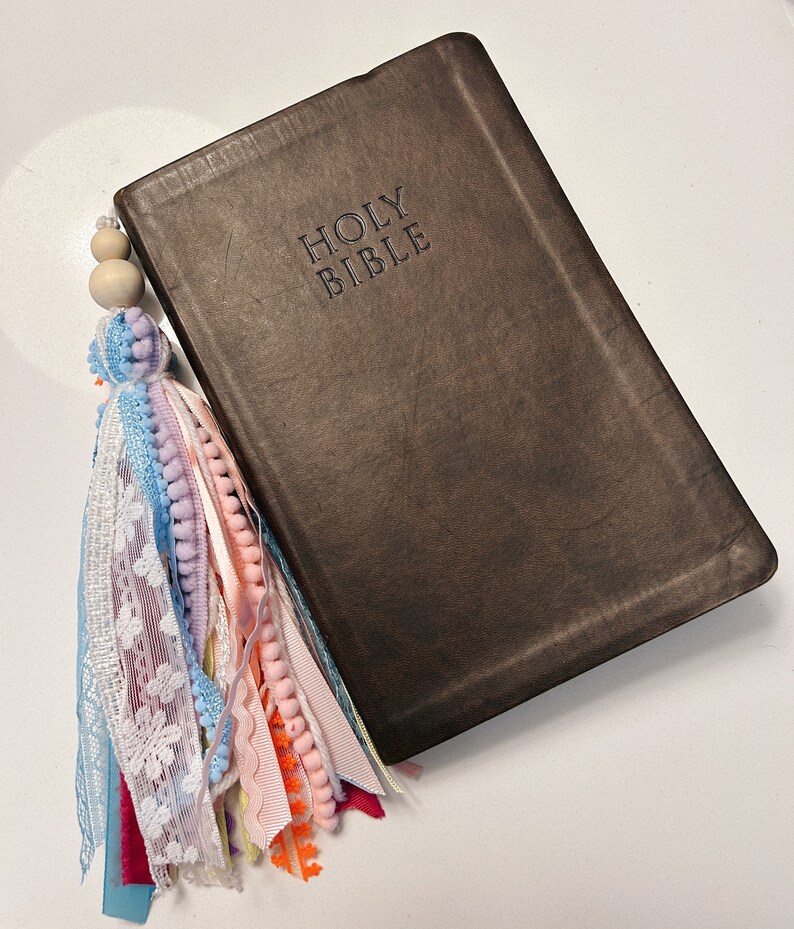 Handmade Pastel Ribbon Bible Tassel Bookmark - Etsy